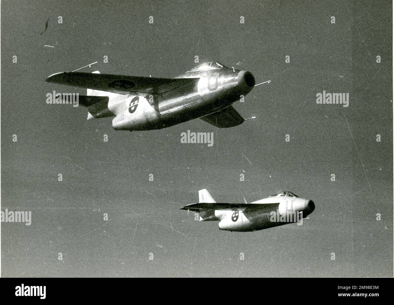 Two prototypes of the Saab J29 Stock Photo - Alamy