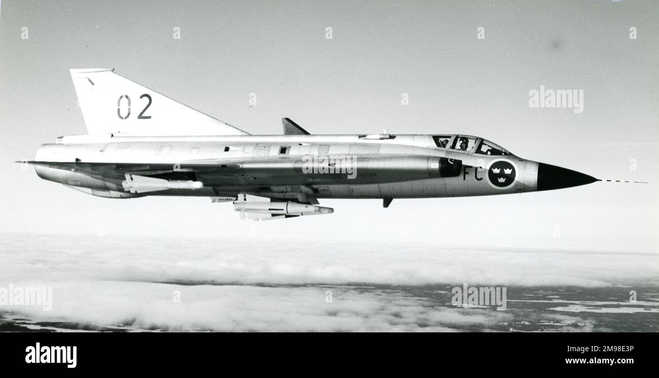 Saab J35F Draken Stock Photo - Alamy