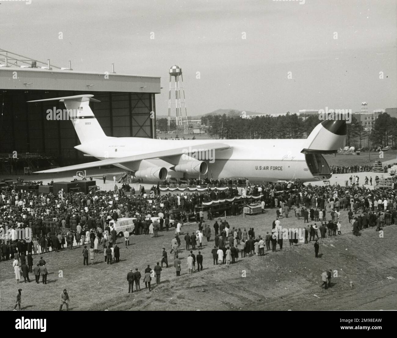 The first Lockheed C-5A Galaxy, 66-8303, is rolled out at Marietta ...