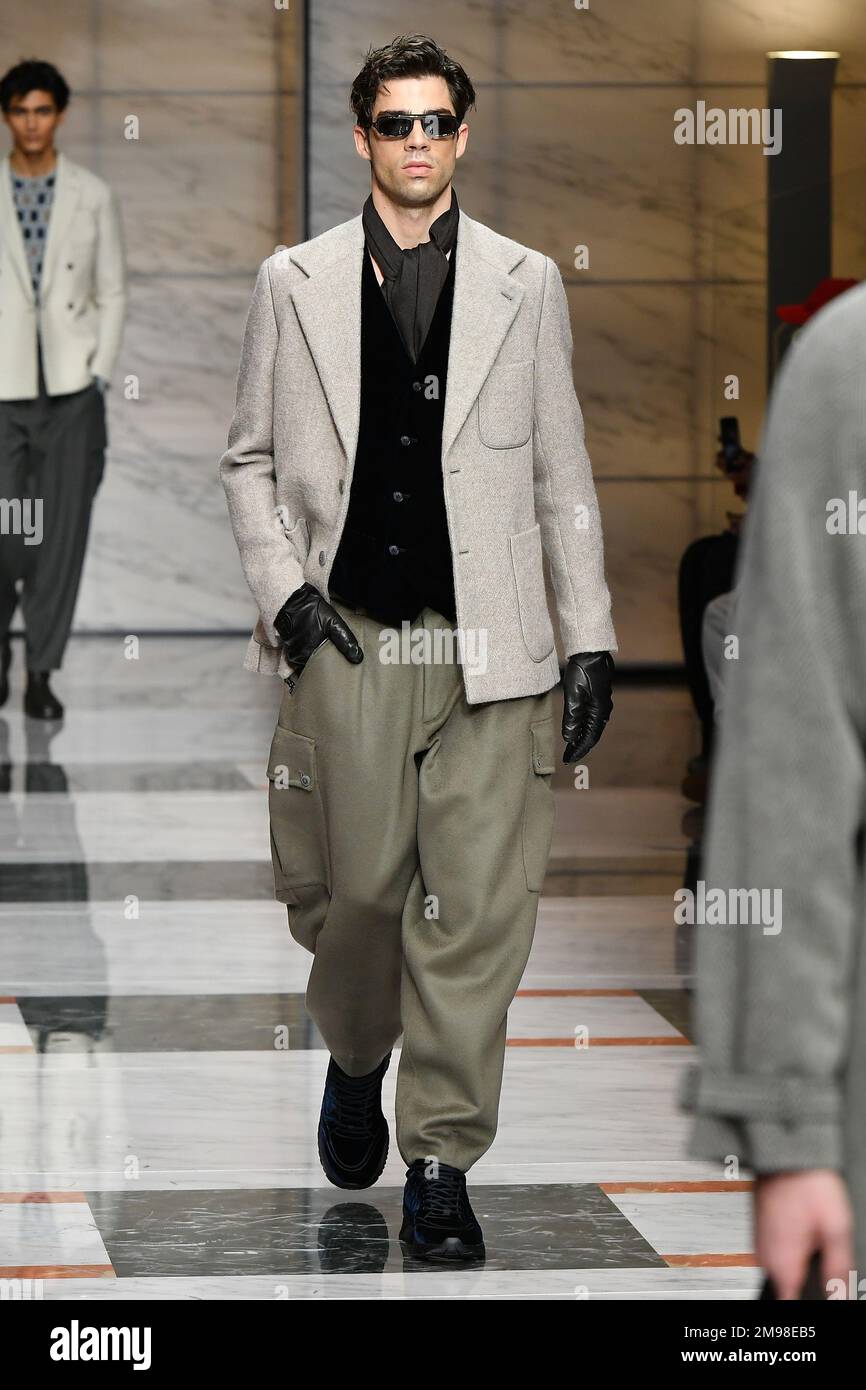 Milan Fashion Week - Men F/W 23-24 Giorgio Armani Fashion Show - Runway ...