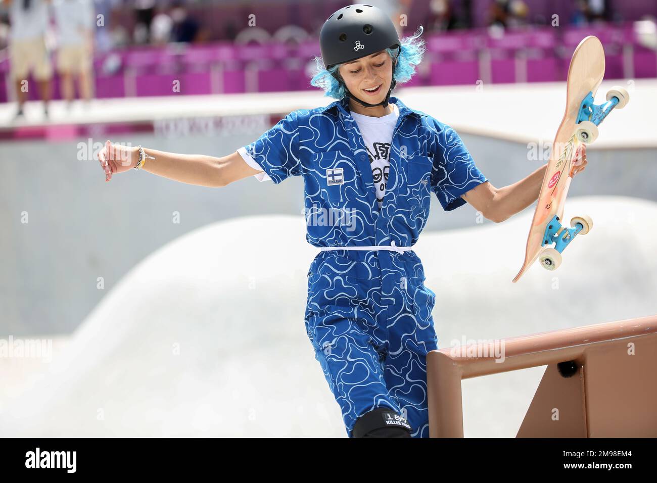 AUG 4, 2021 - TOKYO, JAPAN: Lizzie ARMANTO of Finland reacts in the ...