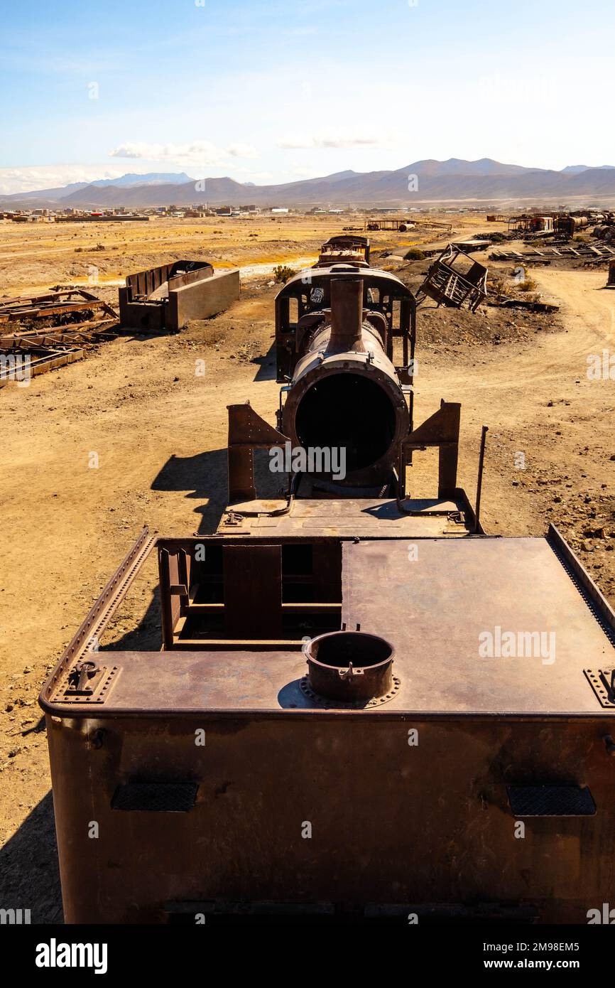 rusty steam locomotives in Bolivia Stock Photo - Alamy