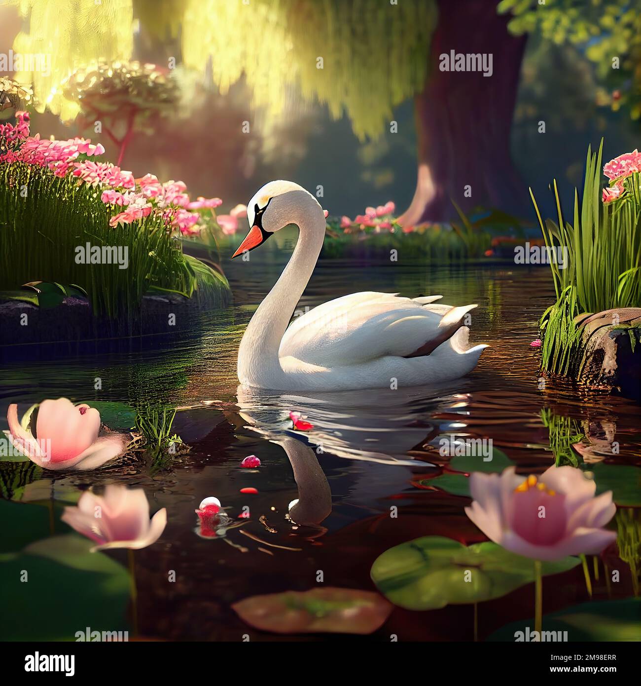 Beautiful Swan Art