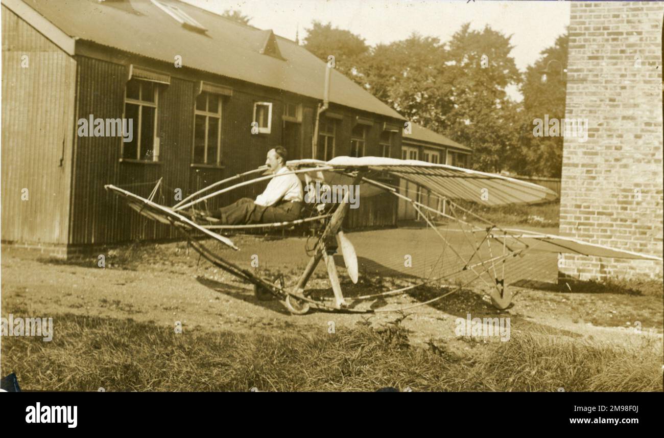Major Baden-Powell in his Scout monoplane (The Midge) during ...