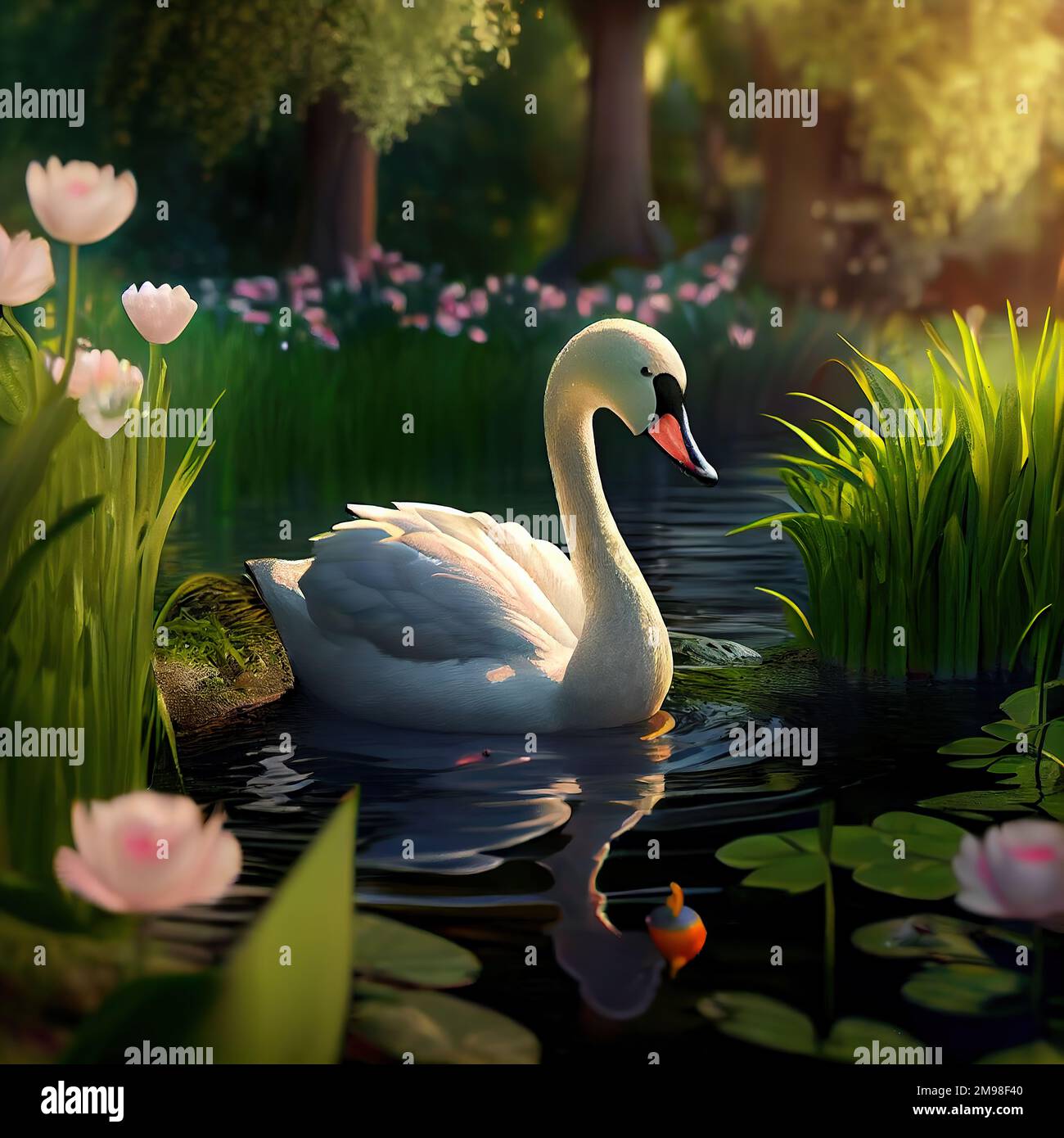 Beautiful Swan Art