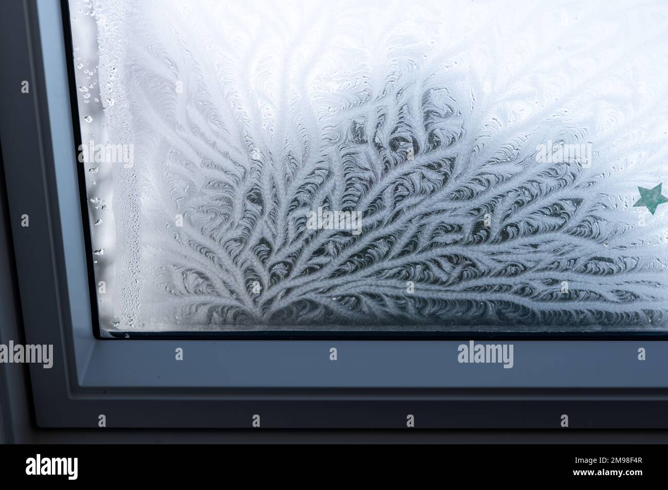 Ice patterns on a window Stock Photo - Alamy