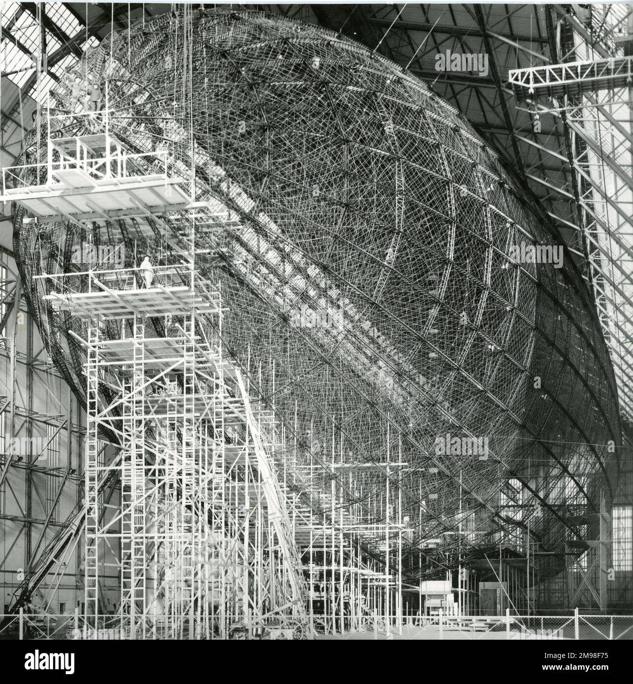 Assembled at Friedrichshafen during 1932-1936, the Hindenburg?s hull ...