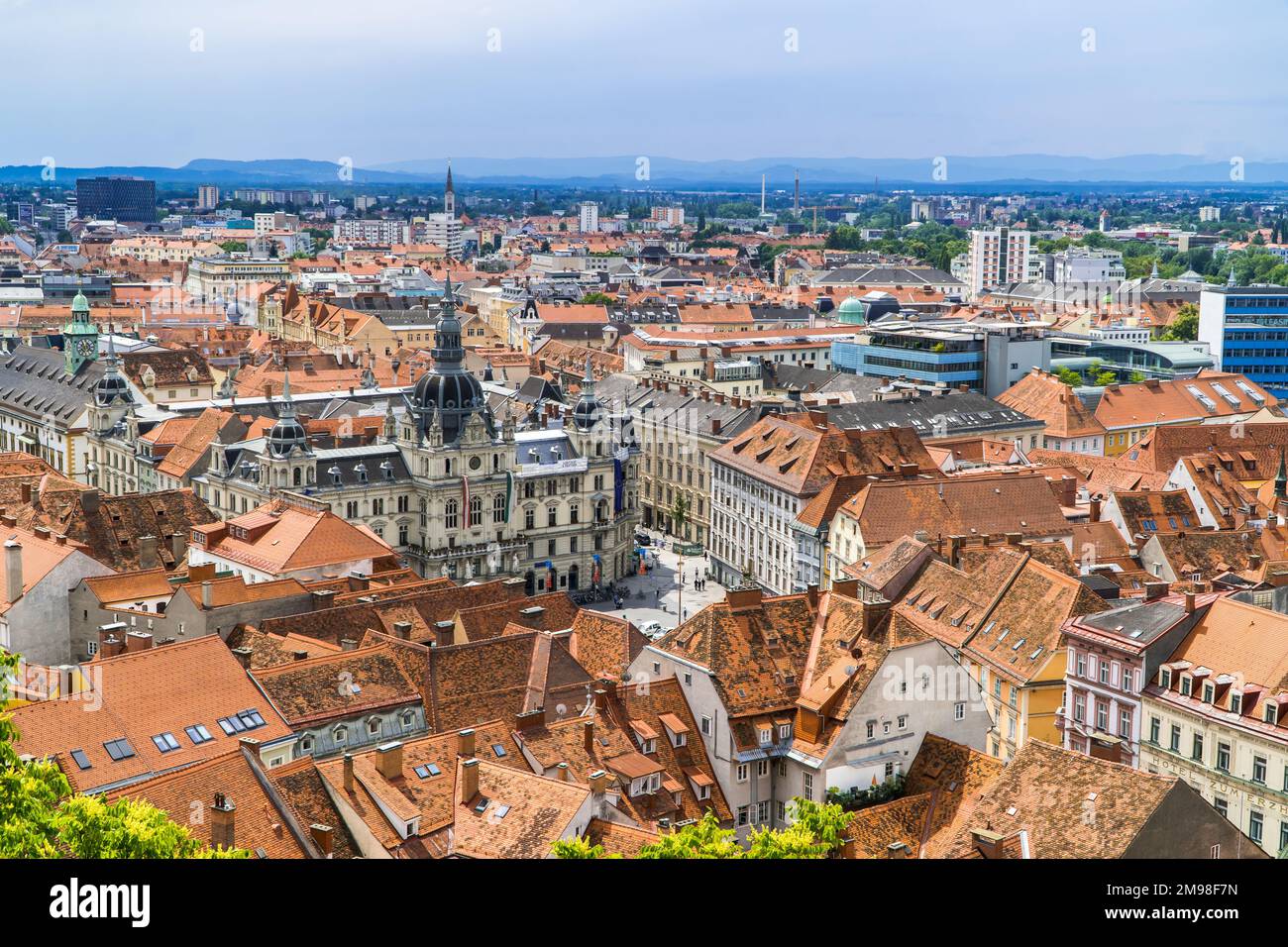 Aerial panorama view graz hi-res stock photography and images - Alamy