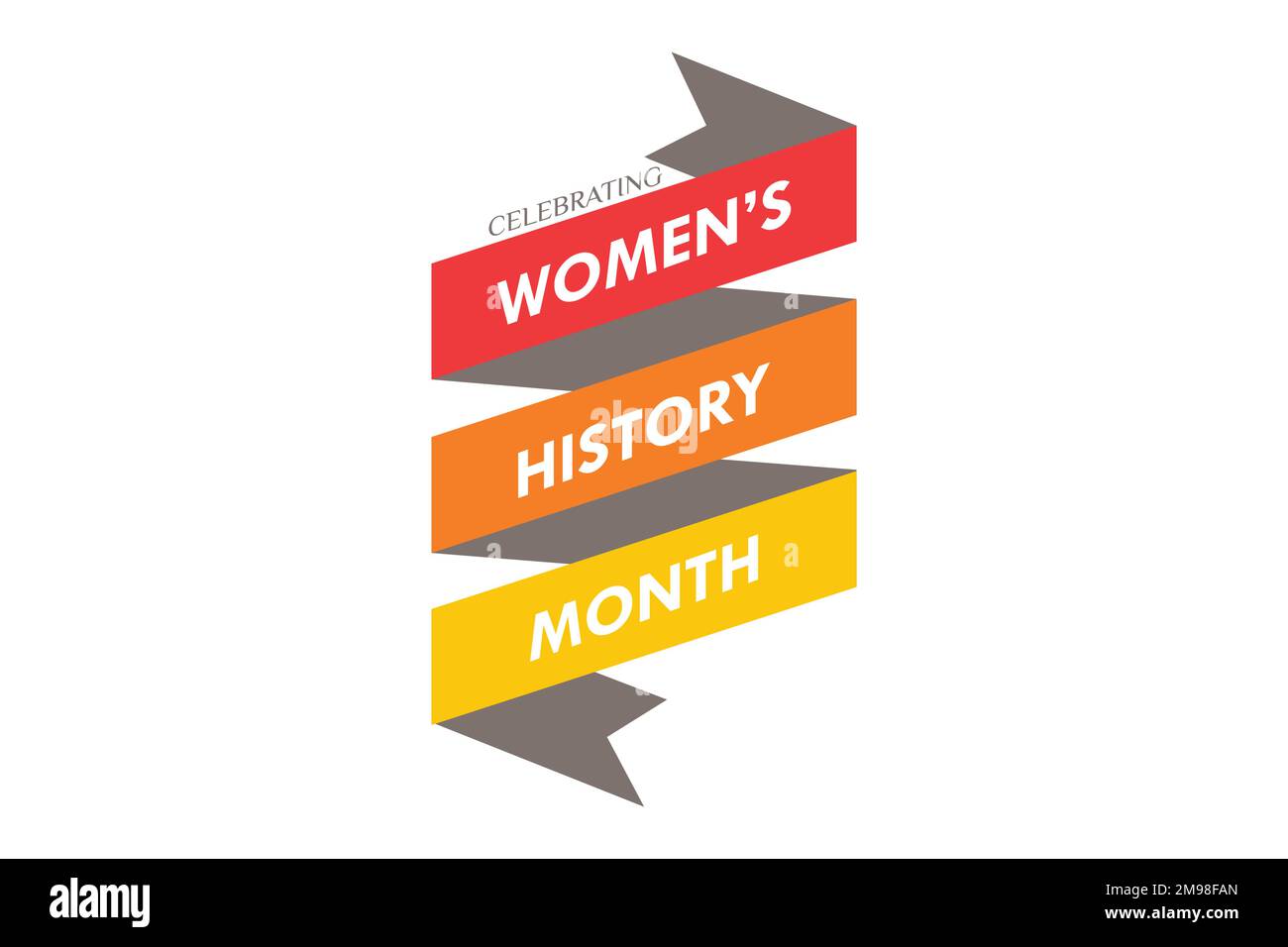 Womens History Month Card Poster Template Background Flat Vector