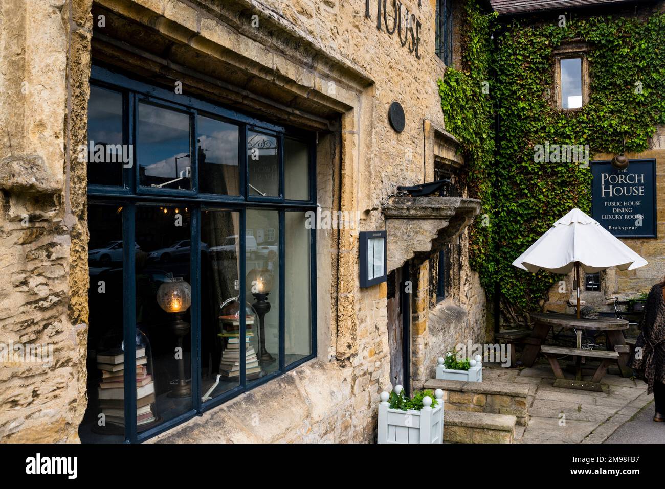 The Porch House, said to be England's oldest inn, in the Cotswold ...