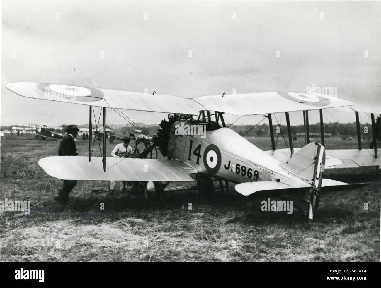 The prototype Gloster Grebe, J6969, with its racing number from the ...