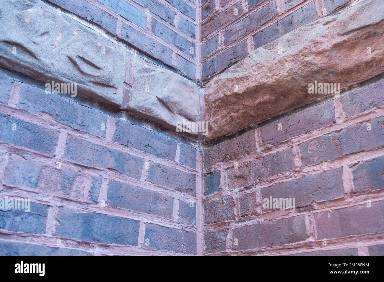 Weathered but well maintained brick corner in Charlotte, North Carolina ...