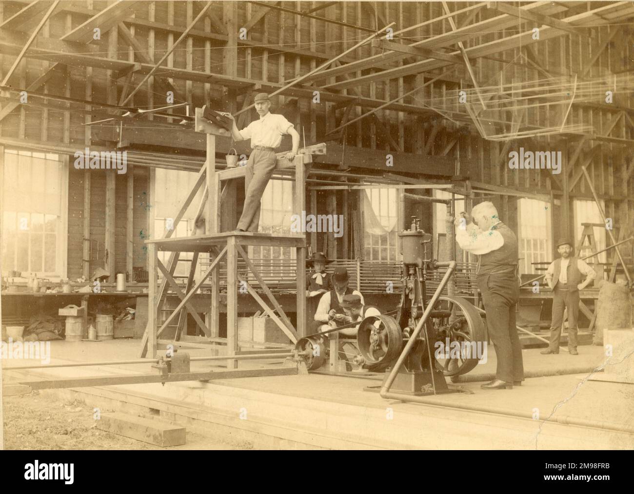 The whirling table on propeller test at the shed at Baldwyn?s Park ...