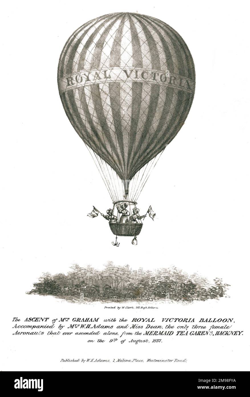 Ascent of Mrs. Graham and the Royal Victoria Balloon accompanied by Mrs ...