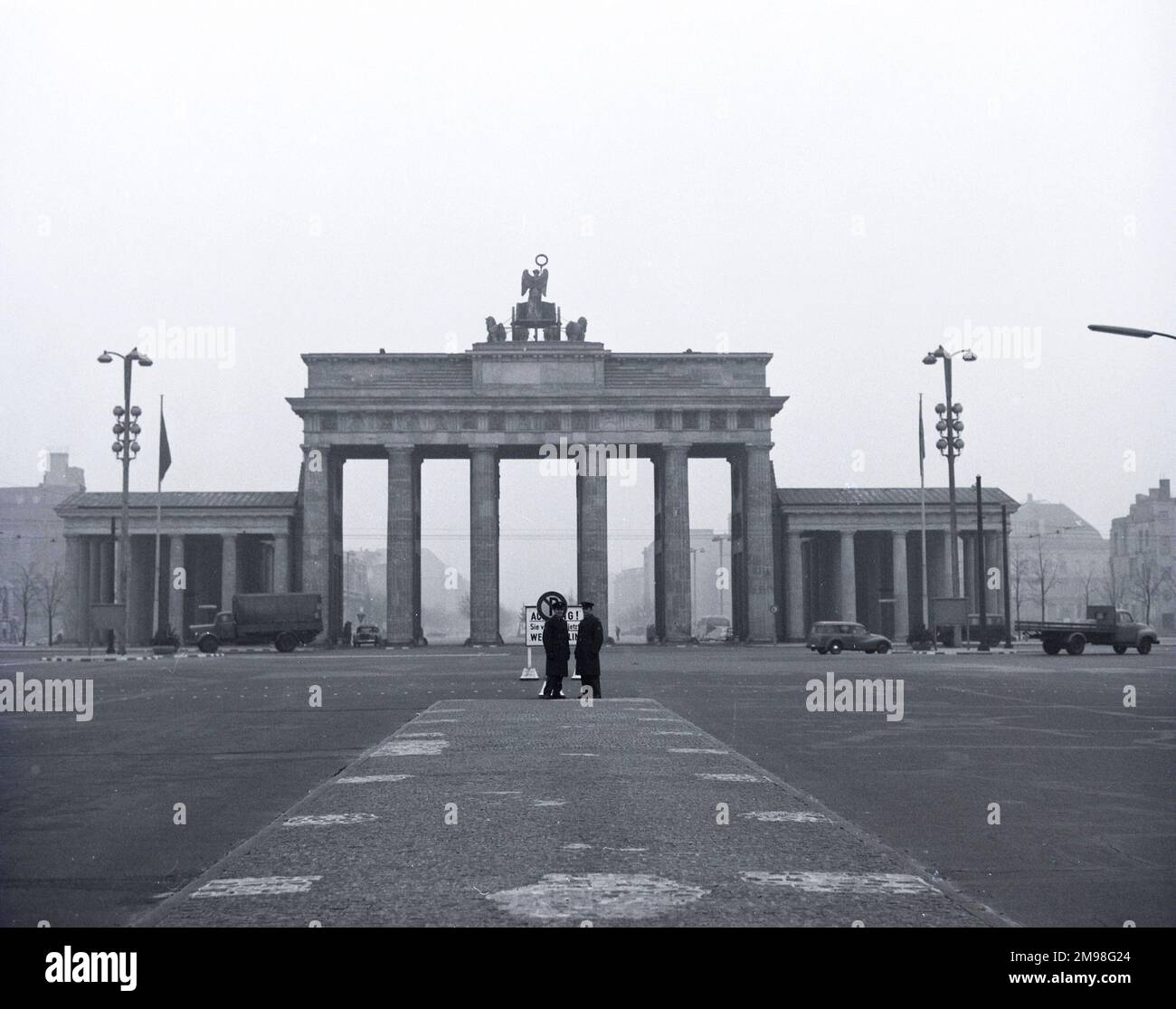 Brandenburg Gate looking towards the West symbol of German division at ...