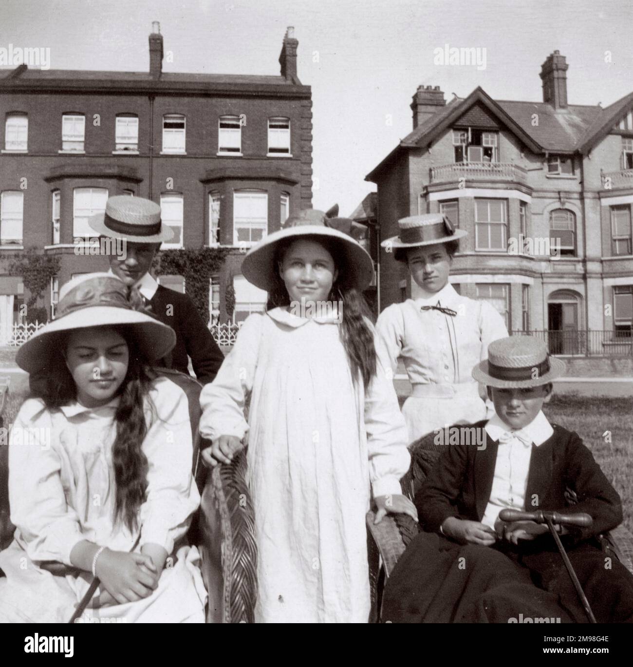 Children on holiday in Southwold, Suffolk, seen here in a group on the ...