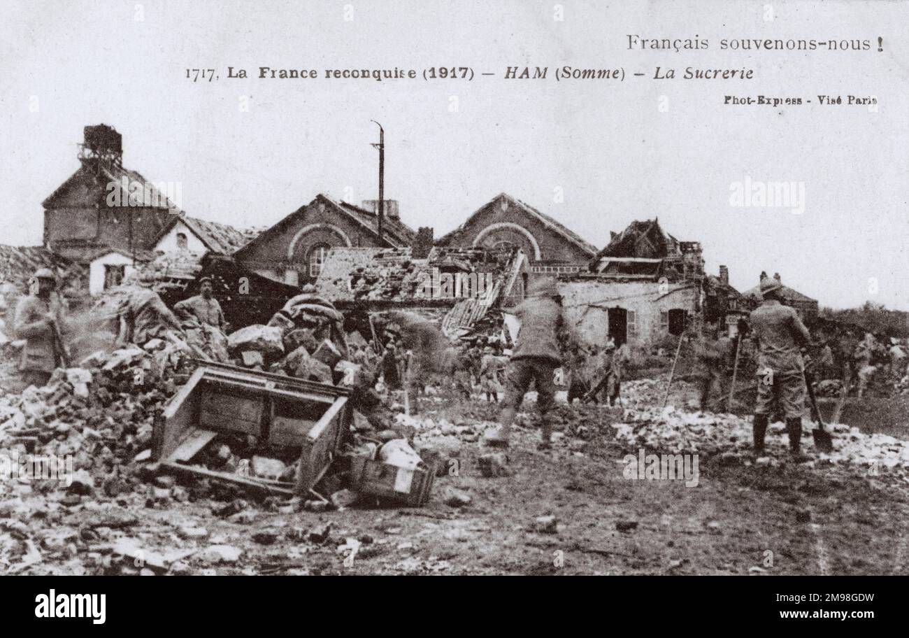 La Sucrerie (sugar refinery), Ham, Somme, northern France -- taking ...