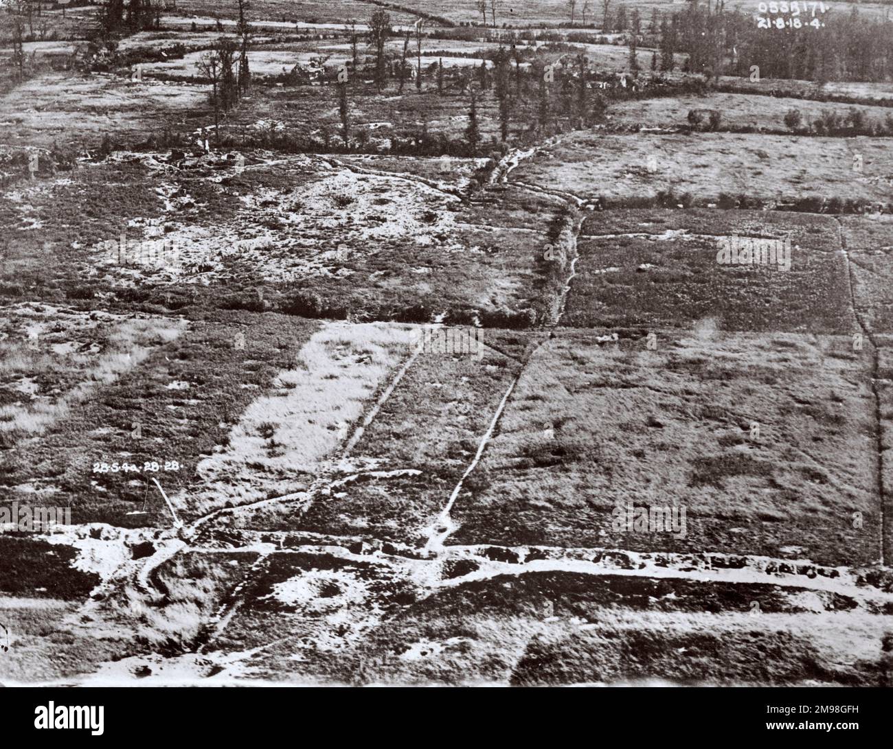 World war i aerial view trenches hi-res stock photography and images ...