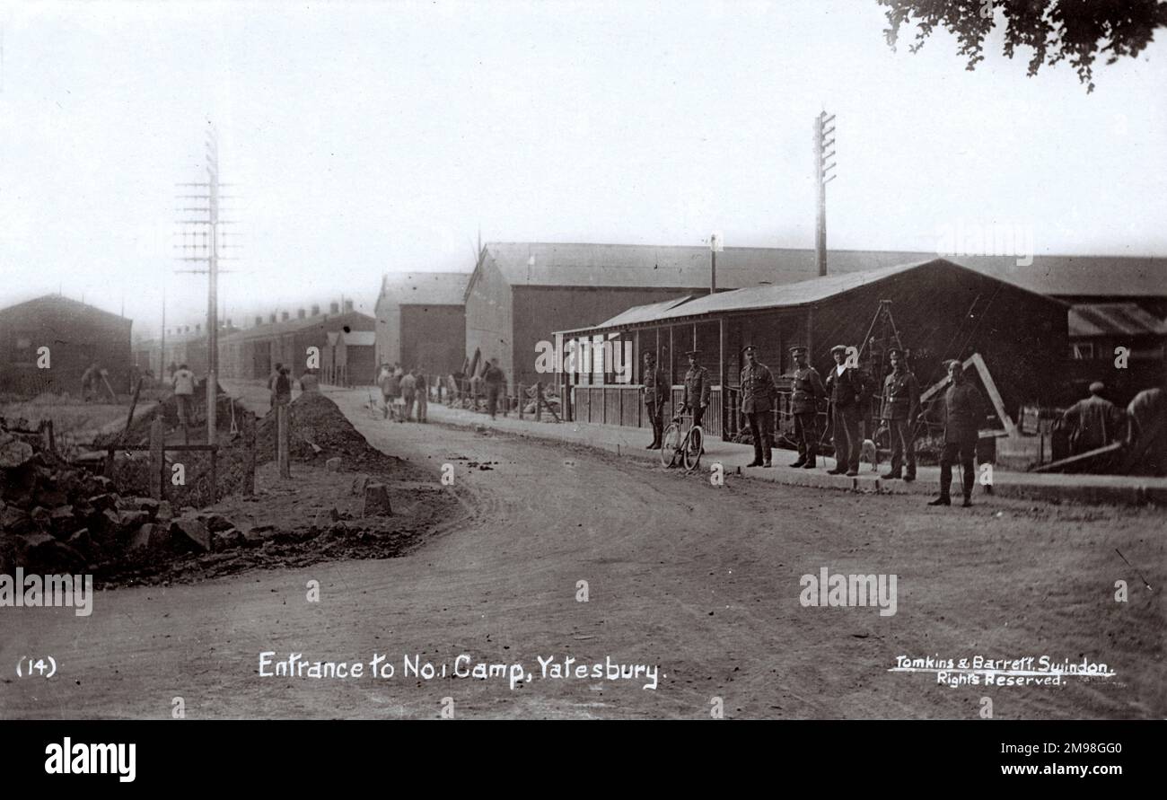 Entrance to No. 1 Camp, Yatesbury, near Calne, Wiltshire, during the ...