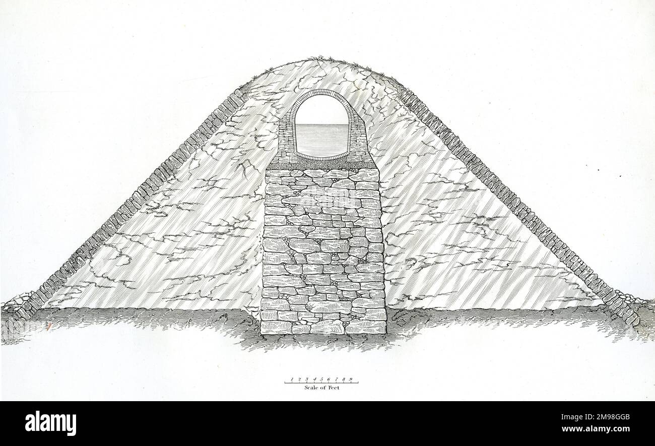 Section through old Croton aqueduct. The aqueduct was built 1837-42 to ...