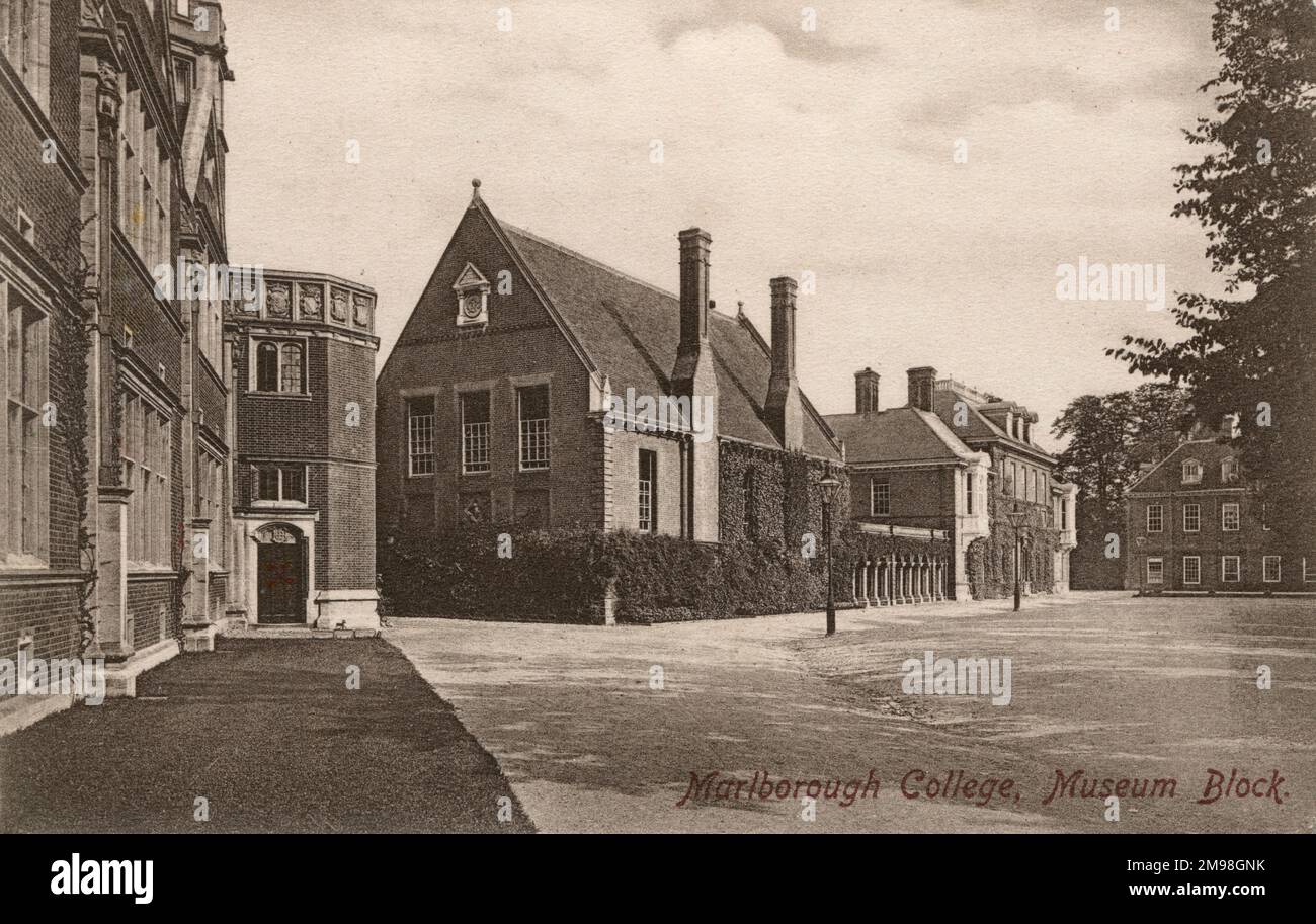 Museum Block with classrooms, Marlborough College, Wiltshire Stock ...