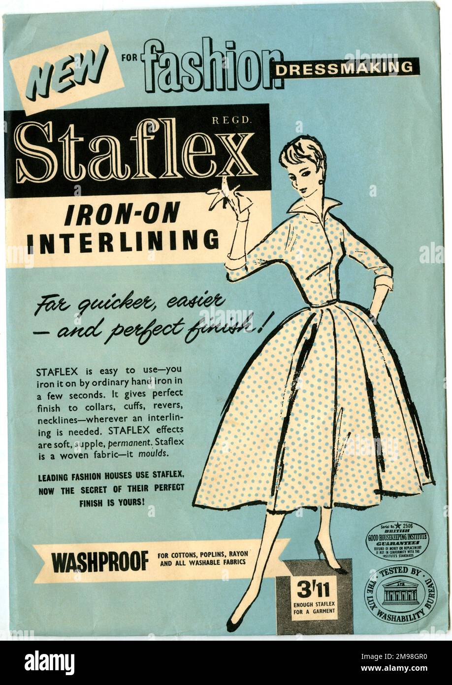 Staflex Iron-On Interlining for use in dressmaking Stock Photo - Alamy