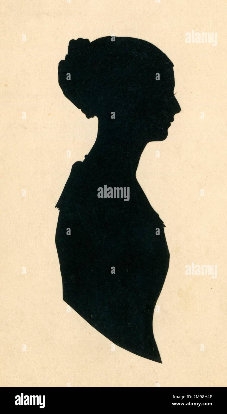 Victorian Silhouette Woman Head