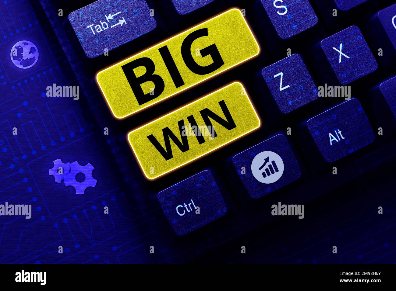 Text caption presenting Big Win. Business overview having won an ...