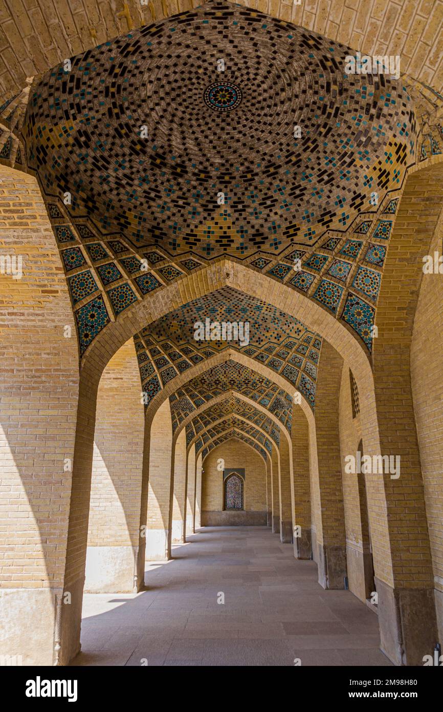 Archway of Nasir al Mulk Mosque in Shiraz, Iran Stock Photo - Alamy