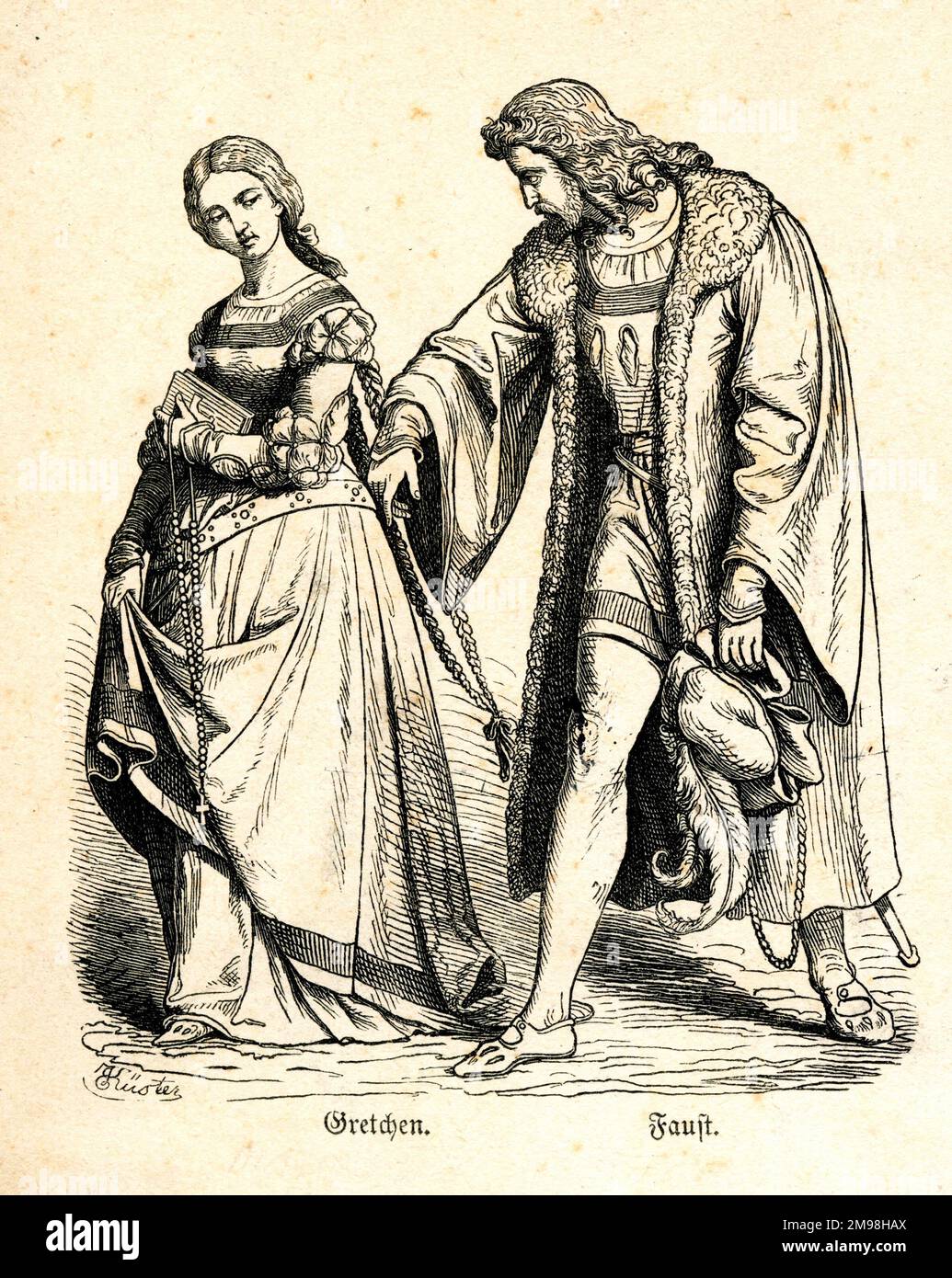 German Theatre Costume - Gretchen and Faust (from the classic German ...
