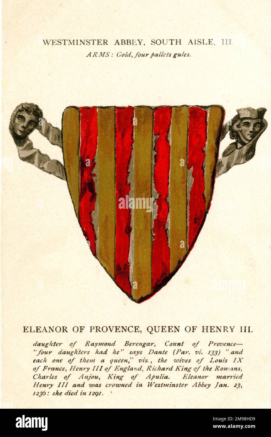 Heraldic Arms, Westminster Abbey, London - South Aisle, III - Eleanor ...