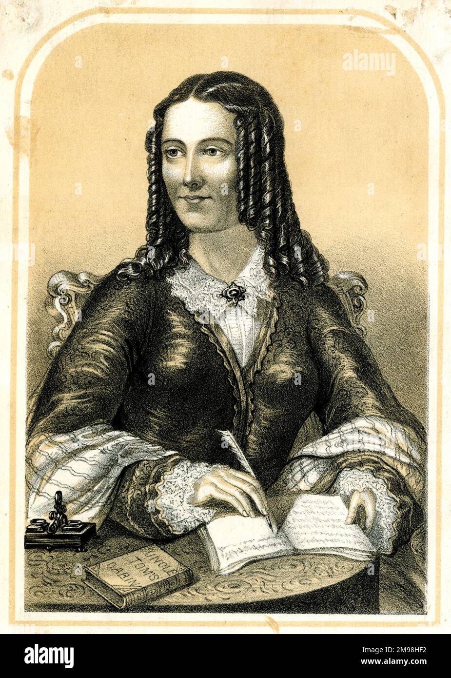 Harriet Beecher Stowe (1811-1896), American author of Uncle Tom's Cabin Stock Photo - Alamy