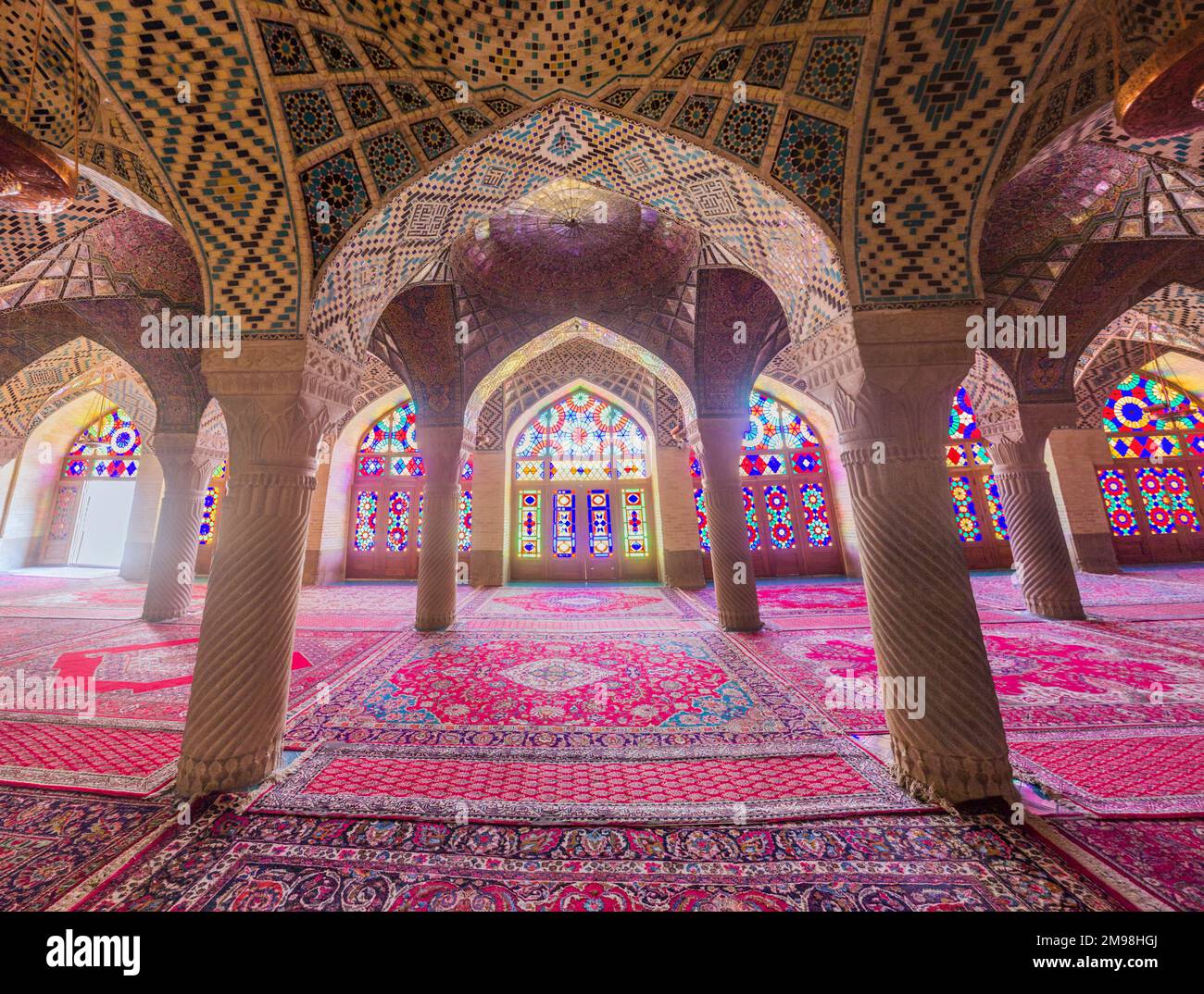 Nasir al Mulk Mosque in Shiraz, Ira Stock Photo - Alamy