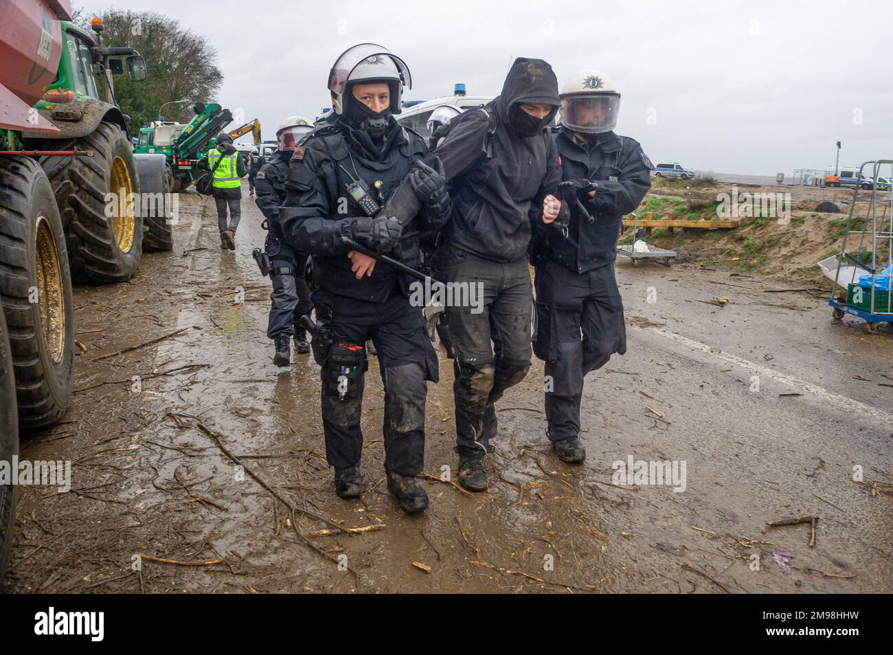 Climate activist village, RWE, Open-Pit mine. Lutzerath, Germany ...