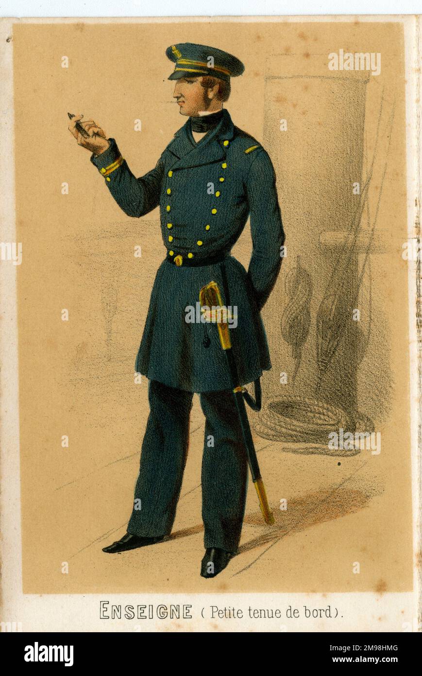 La France Maritime - Ensign (in everyday uniform on board ship Stock ...