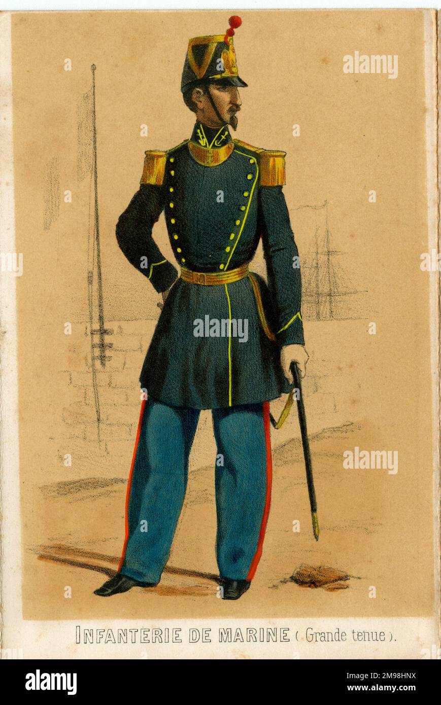 La France Maritime - Naval Infantry (in full dress uniform Stock Photo ...