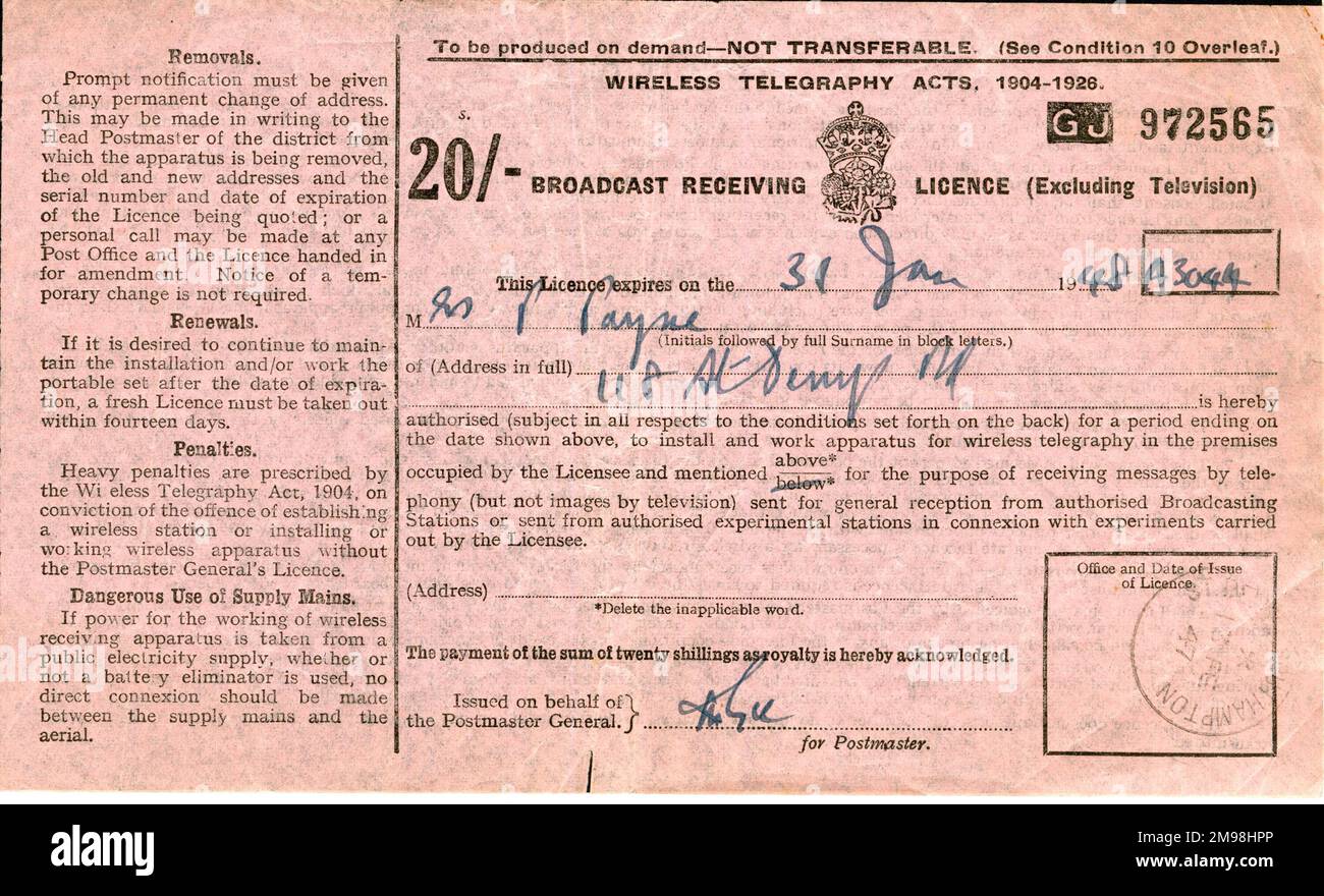 Broadcast licensing hi-res stock photography and images - Alamy