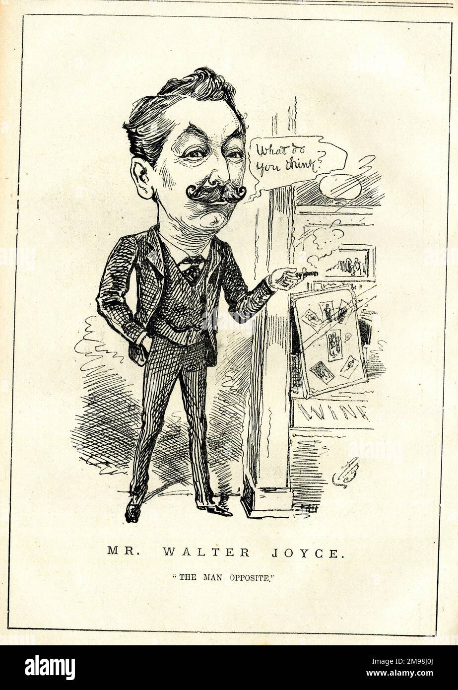 Cartoon, Walter Joyce, English actor -- The Man Opposite Stock Photo ...