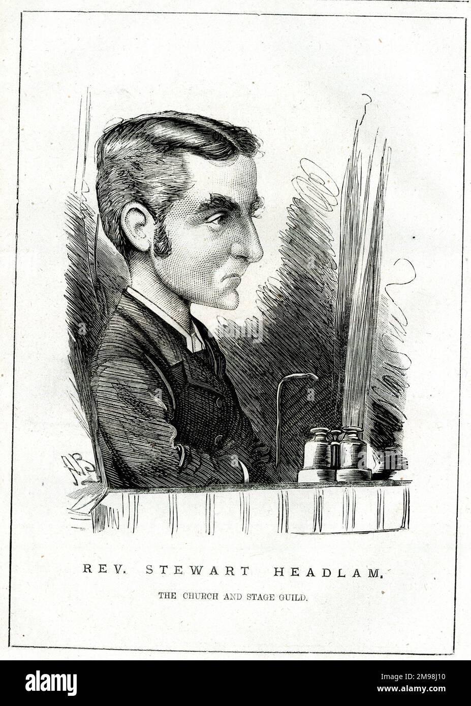 Cartoon, Rev Stewart Headlam, The Church and Stage Guild. The Guild was ...