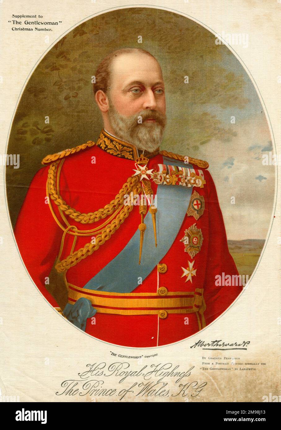 Edward VII (1841-1910) when Prince of Wales, seen here in uniform Stock ...
