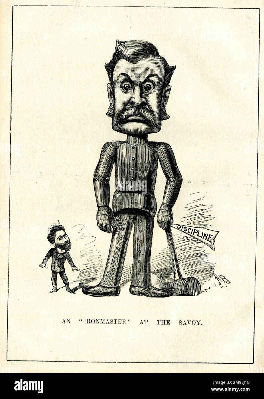 Cartoon, An "Ironmaster" at the Savoy -- the librettist W S Gilbert in ...