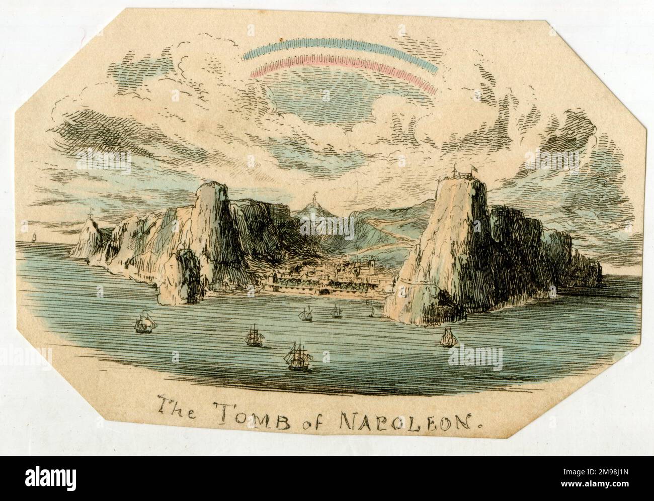 The Tomb of Napoleon on the island of St Helena. The burial took place ...