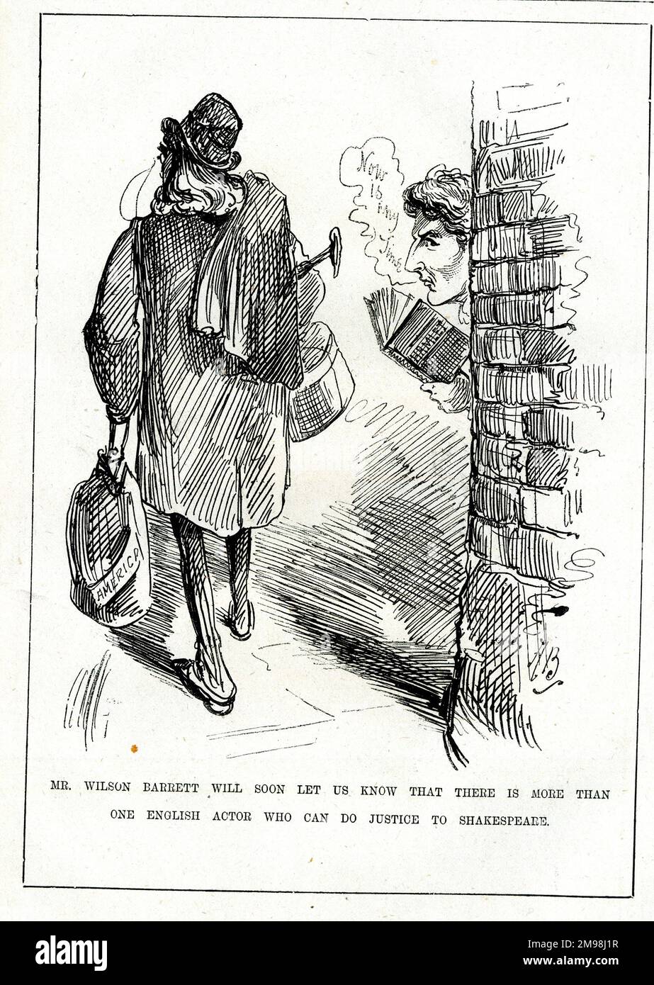 Cartoon, Henry Irving and Wilson Barrett -- Mr Wilson Barrett will soon ...
