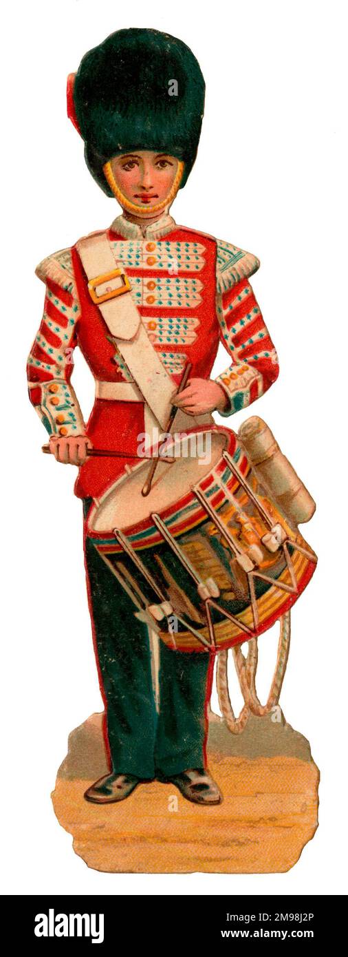 Victorian Scrap - Drummer Bandsman Stock Photo - Alamy