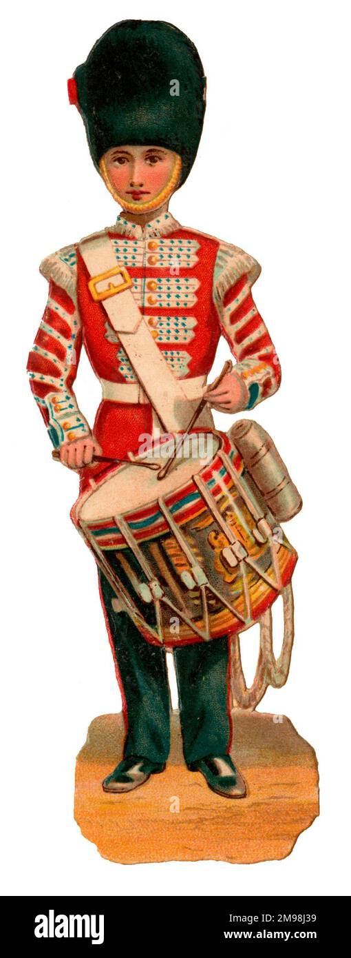 Victorian Scrap - Drummer Bandsman Stock Photo - Alamy