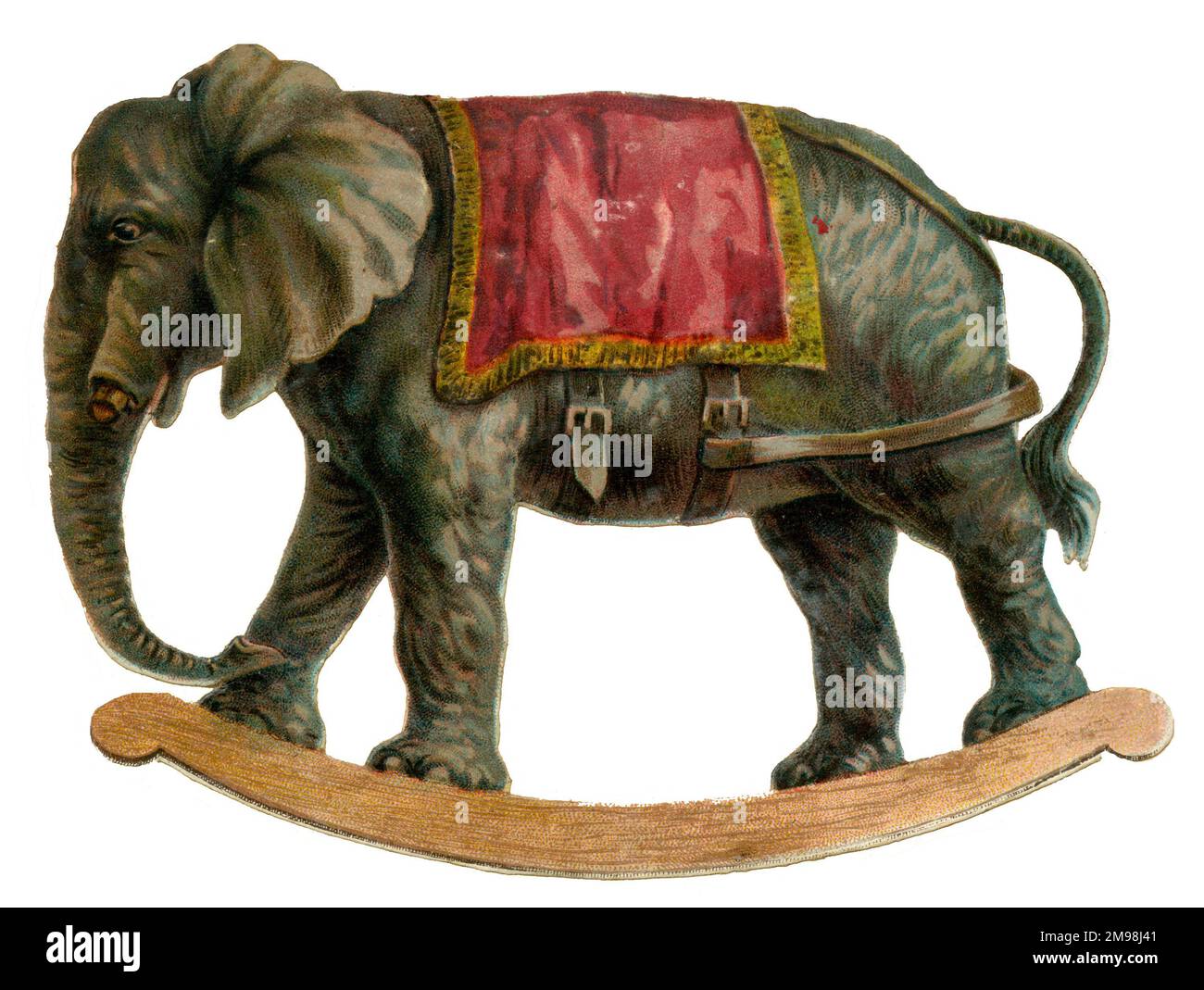 Victorian Scrap - Rocking Elephant Stock Photo - Alamy