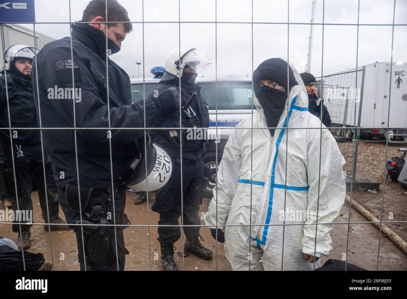Climate activist village, RWE, Open-Pit mine. Lutzerath, Germany ...