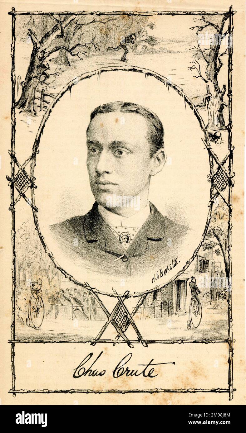 Charles Crute, English pennyfarthing cyclist, and first Captain of the ...