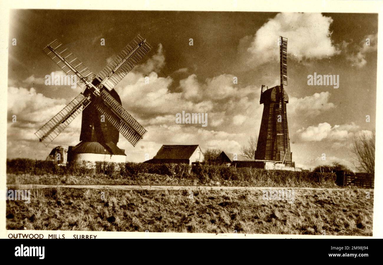 Windmills of Surrey - Outwood Mills Stock Photo - Alamy