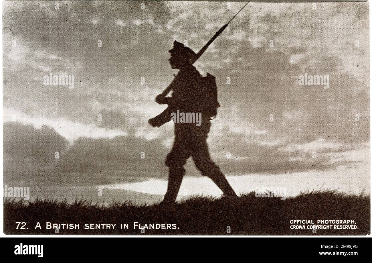 A British sentry in Flanders, WW1 Stock Photo - Alamy